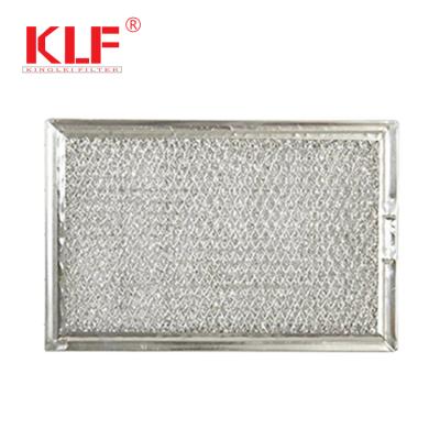 China Washable and Reusable Aluminum Grease Filter with High Temperature Resistance and Large Oil Holding Capacity for Microwave Oven and Range Hood for sale