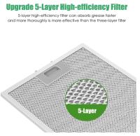 China High Efficiency Grease Capture 3 Layers Aluminum Mesh Range Hood Filter Customized Size for Kitchen Chimney for sale