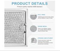 China Customized Size Washable Aluminum Foil Mesh Microwave Filter with Large Oil Capacity for sale