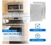 China 127X194X2.5mm Microwave Oven Filter with Aluminum Frame and Aluminum Foil Mesh for Microwave Replacement for sale