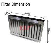 China Restaurants Commercial Stainless Steel Exhaust Range Hood Grease Baffle Filters for sale