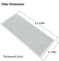 China Replacement Kitchen Hood Vent Filter 13 3/8 x 5 7/8 inch Compatible WB06X10596 Microwave Filter for sale