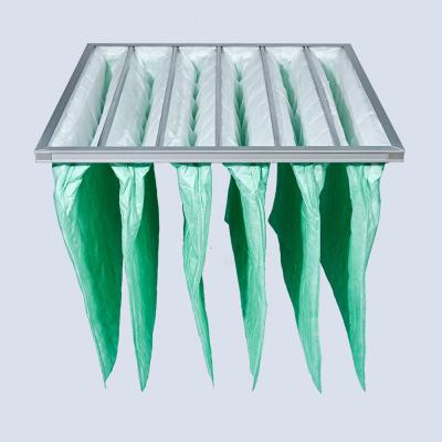 China HVAC Pocket Filter with F5-F9 Filtration Grade Customizable Frame and High Airflow for Industrial Applications for sale