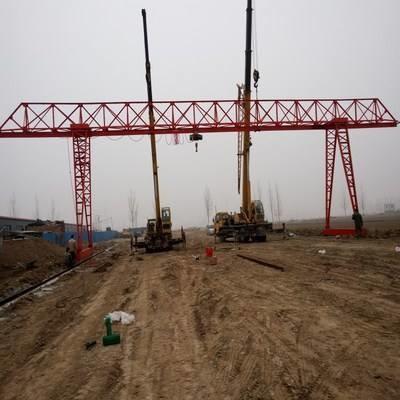 China Wireless Remote Control Trussed Type A5 10 Ton Rail Mounted Gantry Crane for sale