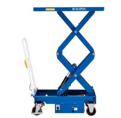 China Double Scissor Hydraulic Semi Electric Hydraulic Scissor Lift 150Kg 700mm for sale
