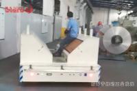 China Automatic Running Handing Battery Operated Transfer Trolley Cart 30t Steel Rail For Barrel Handing for sale