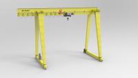 China Q355E Material Low Temperature Resistance Single Girder Mobile Gantry Crane 15 Tons With Wire Rope Hoist for sale