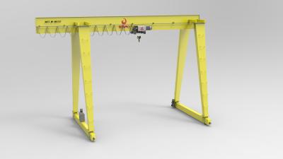 China Q355E Material Low Temperature Resistance Single Girder Mobile Gantry Crane 15 Tons With Wire Rope Hoist for sale