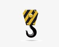 China High Strength Q345 C Type Lifting Hook Overhead Crane Spare Parts for sale