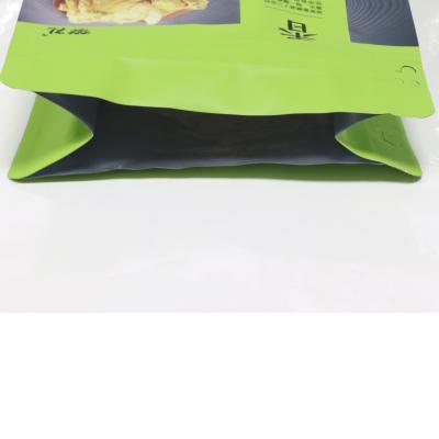 China Waterproof And Moisture Proof Moisture Proof Stand Up Resealable Food Storage Bag Green for sale