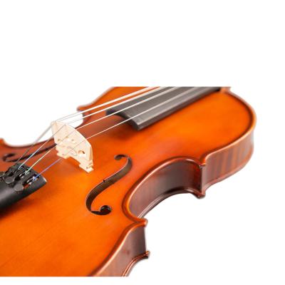 China Tengling FLV2113 Full Size Flamed Solid Wood Violin Handmade for Beginner Spruce wood production, because of its softer for sale