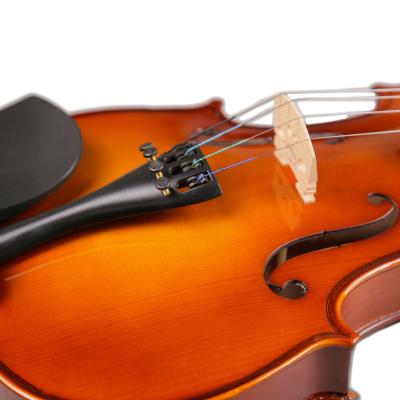 China Nice Flame Maple professional 4/4 advanced Antique violin string instruments hand made oil Brown violins with case rosin for sale