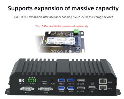 China 8K Android 12 RK3588 8 Core 6T AIoT Edge Computing Device RS232 RS485 Media Player Box for sale