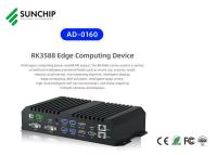 China Sunchip Android 12 Media box RK3588 Industrial ARM Board 8K Octa Core Dual 1000M  RS485 RS232 Edge computing player box for sale
