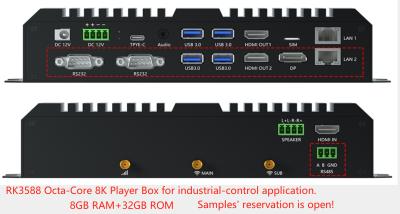 China 8K Media Player with RK3568 Octa-Core CPU ARM Mali G610 MP4 GPU 6Tops NPU 8G for sale