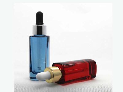 China ES-318 square glass essential oil bottle & bulb dropper pipettes/closures/assemblies for sale