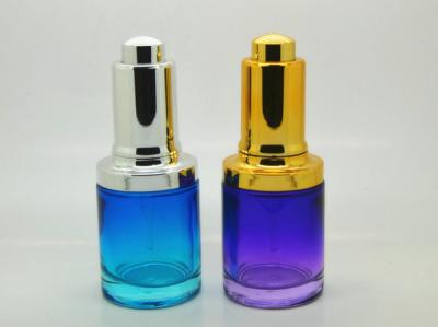 China ES-D432 glass essential oil bottle & metalized push button dropper pipettes/closures for sale