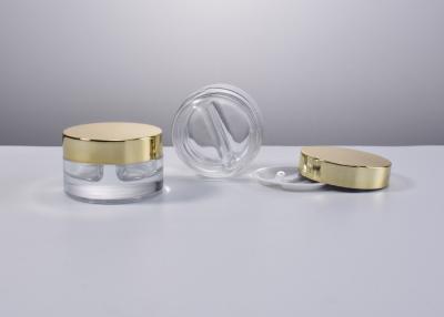 China 30ml +30ml Flint Glass Cosmetic Jars-Perfect for Eye Masks & Creams, Color & Logo Customizable for sale