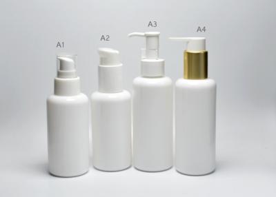 China Ceramic jade 3.3OZ 4OZ100&120ml Boston Round Opal White Glass Lotion Bottles, Luxury Skincare Bottles Manufacturer for sale