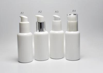 China 40ml Cylindrical Opal Jade Procelain White Glass Bottles For Luxury Skincare Products, Glass Bottle Cosmetic Packaging for sale