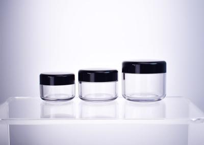 China Fancy Thick Wall transparent Recyclable Plastic PET Cosmetic Jar 1OZ For Skincare Face Cream With Classic Cylinder Shape for sale