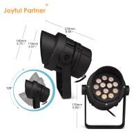 China Round Outdoor RGB LED Spotlights 12W IP65 With Anti-glare Hood High CRI Support DMX512 for sale