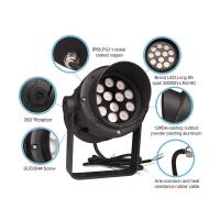 China Round Outdoor RGB LED Spotlights 12W IP65 With Anti-glare Hood High CRI Support DMX512 for sale