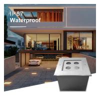 China 12VDC Square Underground Lamp IP67 4W 8W 125*125MM Stainless Steel DMX RGBW4in1 for sale