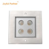 China 12VDC Square Underground Lamp IP67 4W 8W 125*125MM Stainless Steel DMX RGBW4in1 for sale