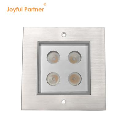 China 12VDC Square Underground Lamp IP67 4W 8W 125*125MM Stainless Steel DMX RGBW4in1 for sale