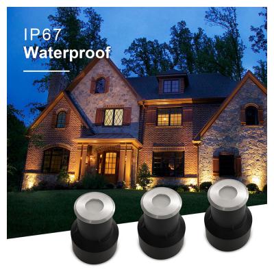 China IP67 Inground Light Mini Buried Lights 12V 24V Warm White DIA45MM Frosted Glass Without Lens for sale