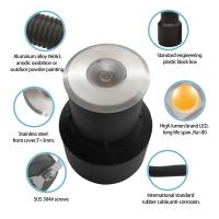 China Mini IP67 Underground Light Waterproof Single Color 3000K Stainless Steel 1W 3W Recessed Mounting for sale