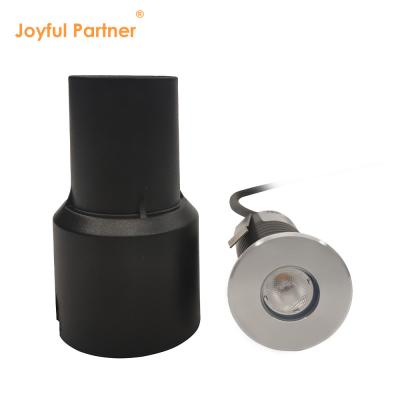 China Mini IP67 Underground Light Waterproof Single Color 3000K Stainless Steel 1W 3W Recessed Mounting for sale