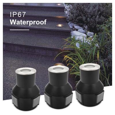 China IP67 Rated LED Ground Buried Light Stainless Steel 316 1W 2W 3W DC24V With Plastic Back Box for sale