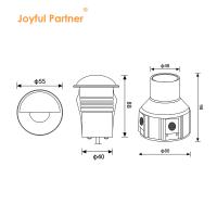 China One Side Way View Mini LED Buried Light DC 24V Stainless Steel 316  Frosted Glass Semi-shading Cover for sale
