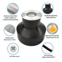 China In Ground Recessed Lighting 1W 2W 3000k Warm White IP67 Good Heat Dissipation Aluminum Body for sale