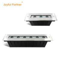 China Linear LED Inground up Light 12W DMX512 Stainless Steel Front Cover Floor Recessed for sale