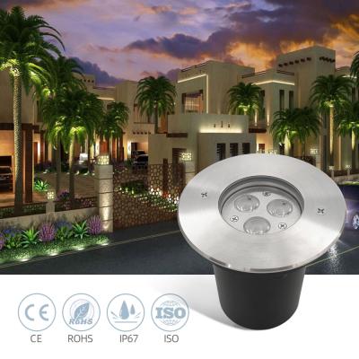 China Underground LED Parking Light 3W 6W 9W COB LED Garden Lights Outdoor With Stainless Steel Trim for sale