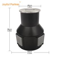 China 3W IP67 Recessed Round Deck Light 316 Stainless Steel Front Cover DIA55MM DC24V for sale