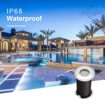 China Waterproof Underwater Lights DC12V 24V 316 Stainless Steel Resin Filled 3W RGB3in1 for sale