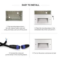 China 2.5W Recessed LED Step Light SMD3528 AC100-240V IP65 Waterproof Project Installation for sale