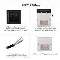 China LED Square Aluminum Recessed Wall Light OSRAM SMD 2835 With Motion Sensor Control for sale