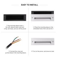 China 3W LED Recessed Wall Light SMD5630 ADC12 Die-casting Aluminum 120° Beam Angle For Stair Corner for sale