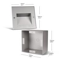 China LED Wall Corner Light AC100~240V Recessed IP65 120*120mm For Corridor for sale