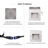 China LED Wall Corner Light AC100~240V Recessed IP65 120*120mm For Corridor for sale