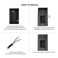 China SMD LED Recessed Wall Light IP65 Ra85 Optical Lens AC100-240V With Switch Control for sale