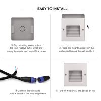 China IP65 DC12V DC24V LED Recessed Wall Light Square Aluminum Osram SMD2835 Size 120*120MM for sale