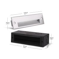 China Rectangle Buried LED Wall Lights 220VAC L145*W45mm 5W Warm White IK Rate 09 For Walkway for sale