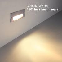 China Rectangle Buried LED Wall Lights 220VAC L145*W45mm 5W Warm White IK Rate 09 For Walkway for sale