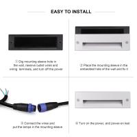 China Rectangle Buried LED Wall Lights 220VAC L145*W45mm 5W Warm White IK Rate 09 For Walkway for sale